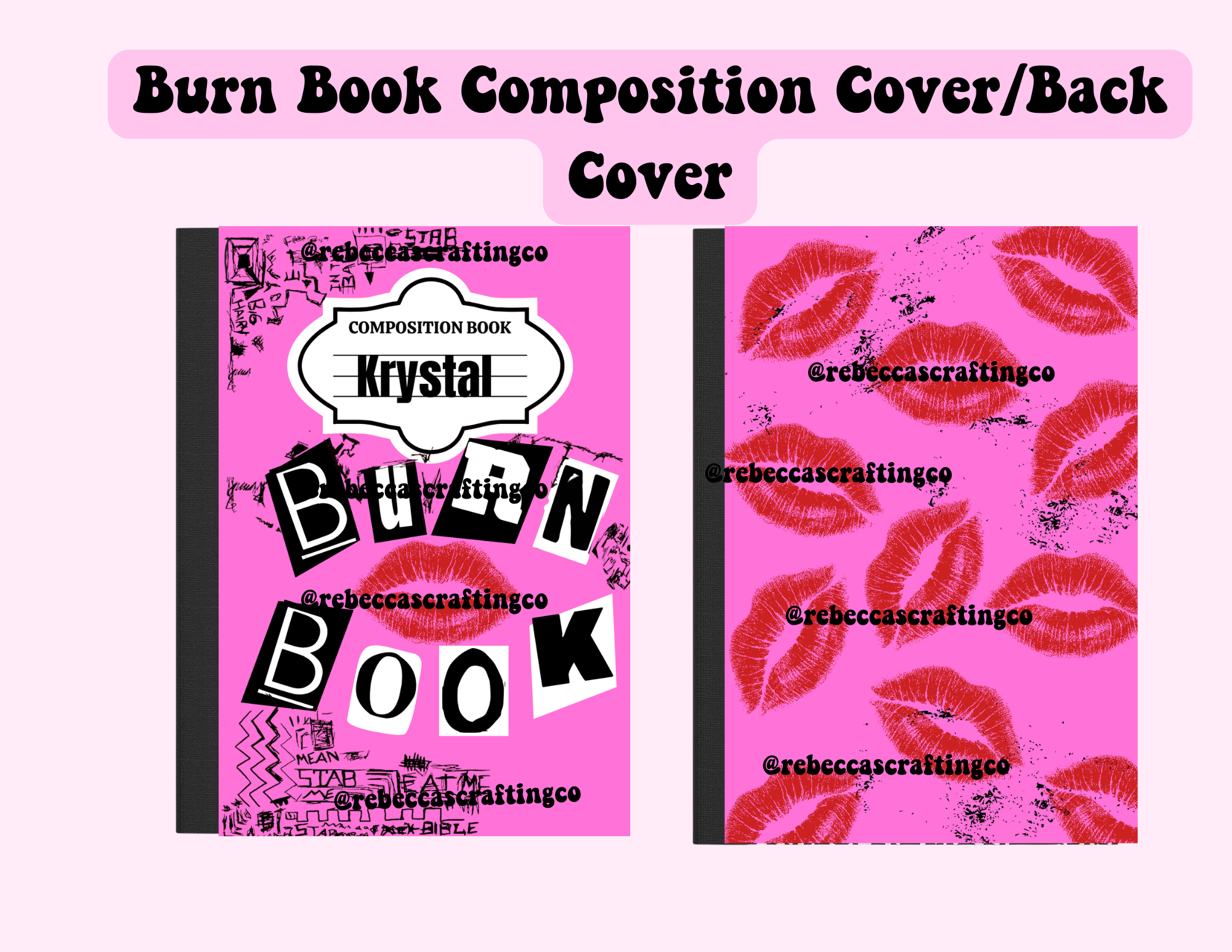 Burn Book Cover/Back Cover Digital *Composition Notebook ...
